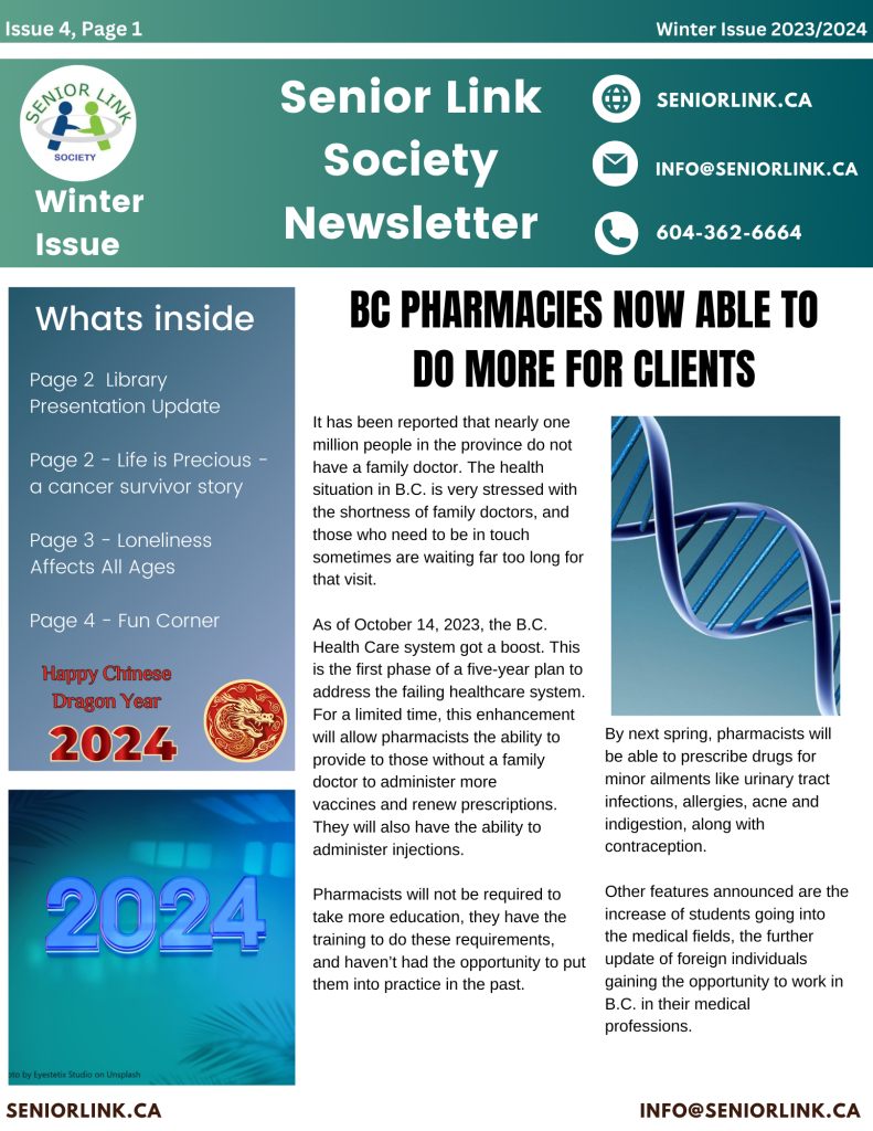 Newsletters - Senior Link Society
